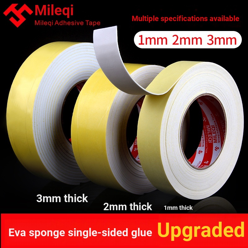 eva Sponge Single-Sided Tape 1 2 3mm Thick White Foam Adhesive Sticker ...