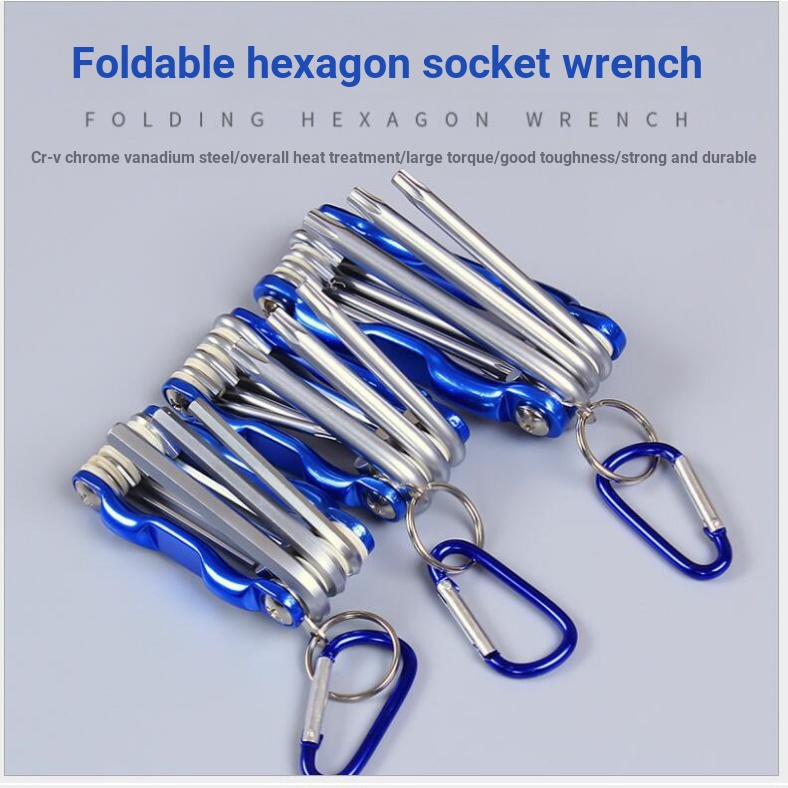 Foldable Hex Wrench Set Hexagon Screwdriver Flat Torx Screw | Shopee ...