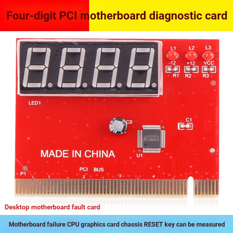 Desktop 4-Digit Computer Malfunction Detection Card Diagnostic PCI ...