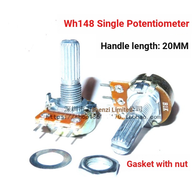 B50K WH148 Single/Double Potentiometer 3 Pins/6 Pins Power Amplifier ...