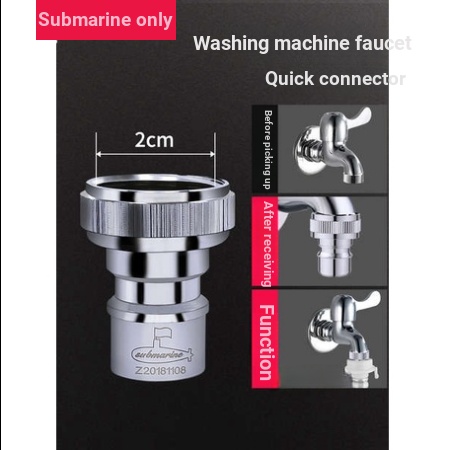 Submarine Quarter Washing Machine Faucet Outlet Inlet Pipe Threaded ...