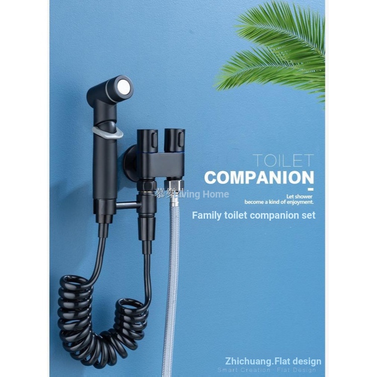 All Copper Black Toilet Companion Three-Way Angle Valve One-In-Two-Out ...