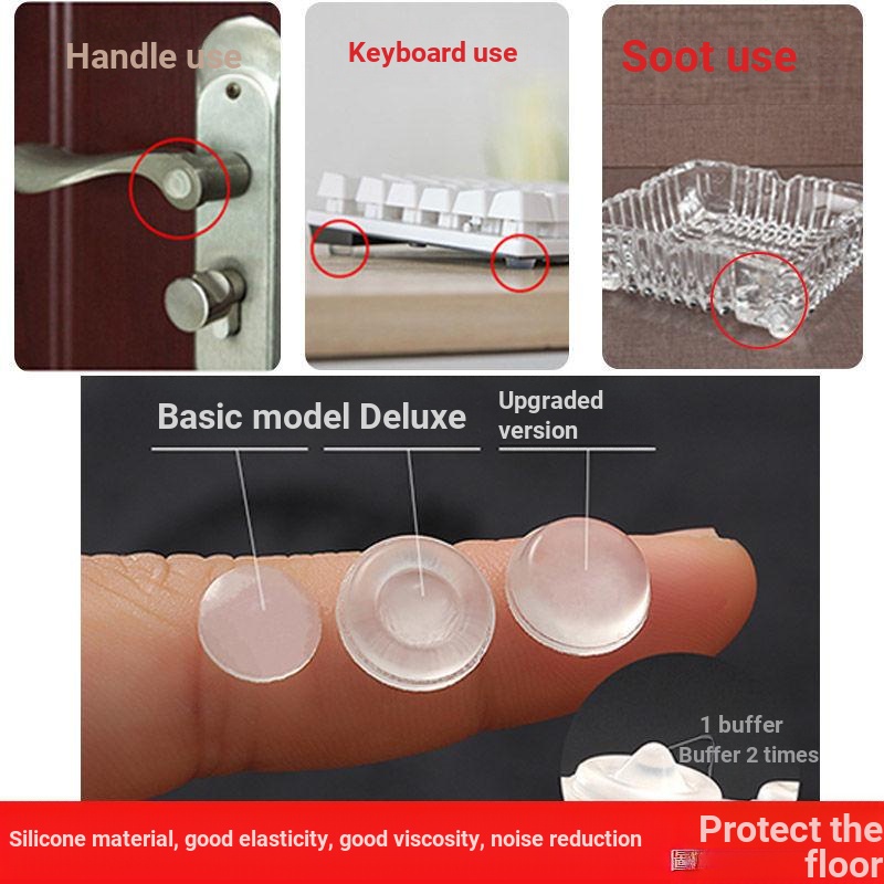 [Foot Door Locator] [Stainless Steel] Transparent Silicone Anti ...