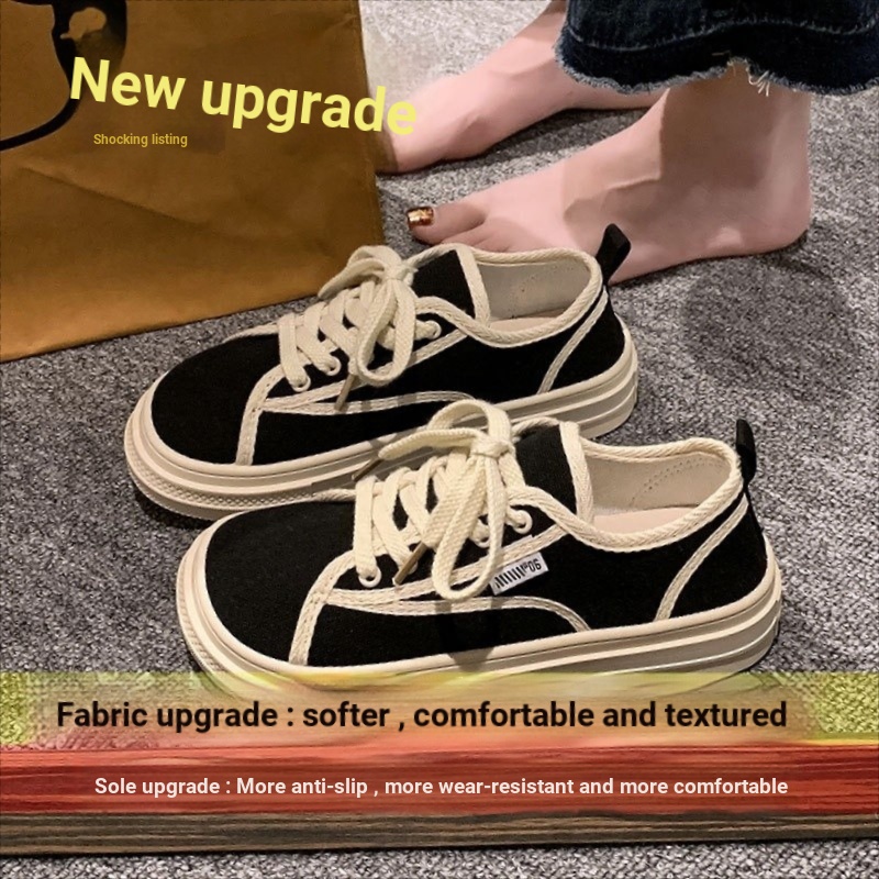 Women Shoes french style Canvas Shoes Women Autumn Thin White Shoes ...