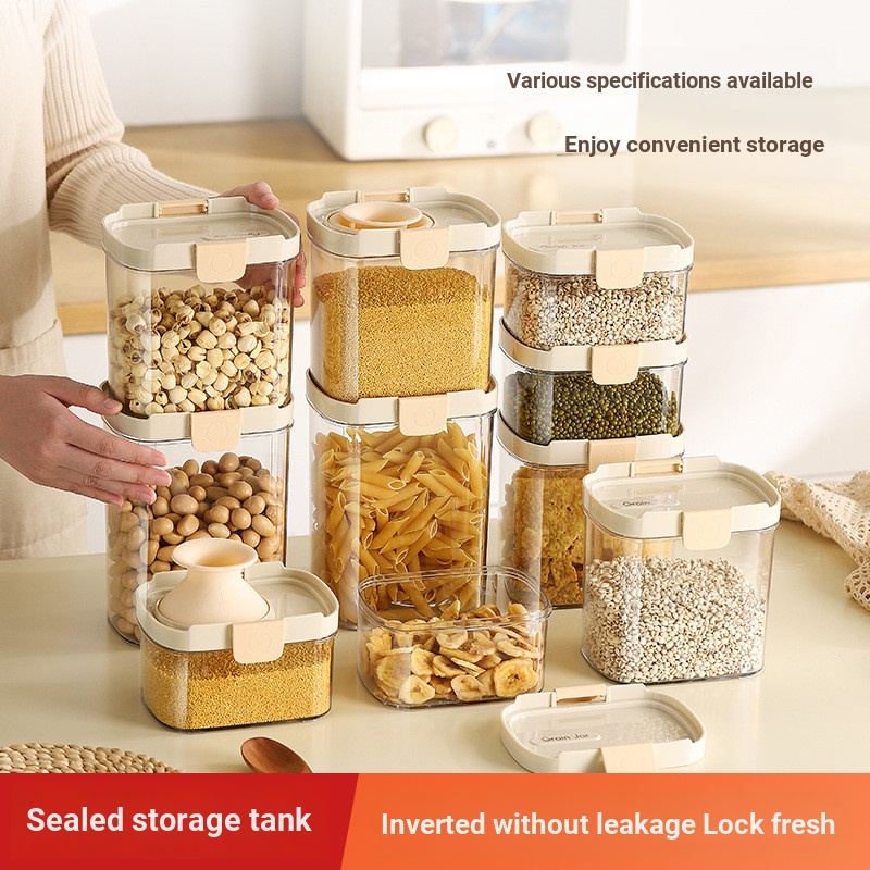 Air Sealed Jar Whole Grain Kitchen Storage Food Grade Dry Goods ...