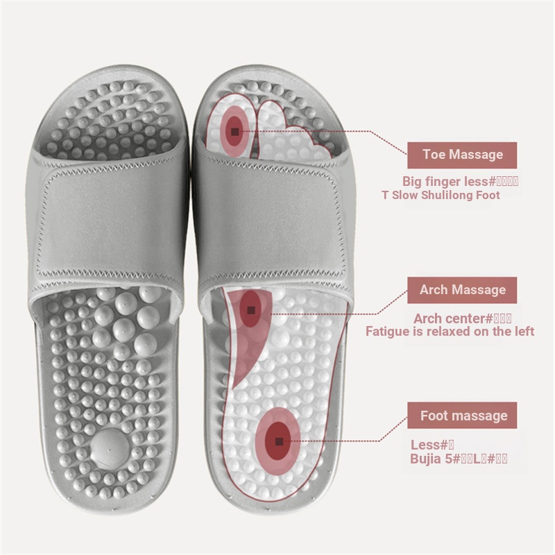 WEKLA Massage Slippers Men's Foot Acupoint Massage Anti-slip Shiatsu ...