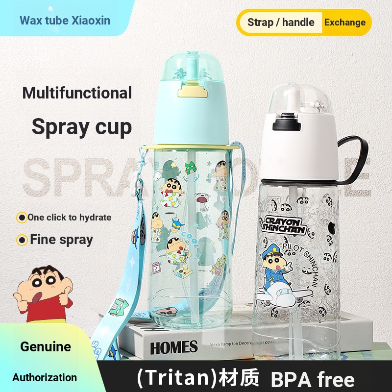 Crayon Shin-Chan Spray Water Cup Children Plastic Water Bottle 750ml ...