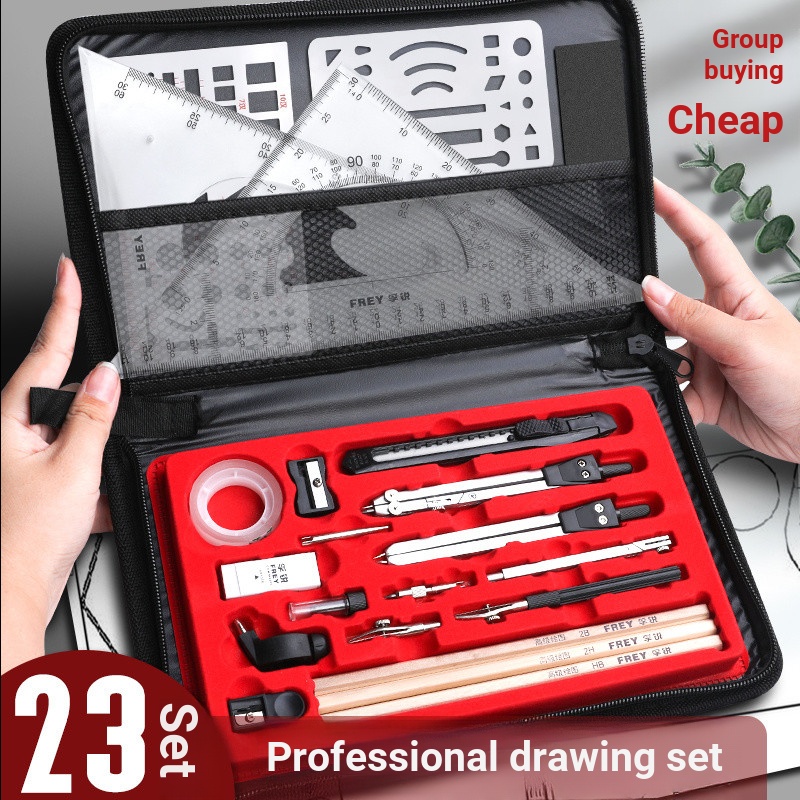 « Compass » Mechanical Compass Drawing Tool Set Can Clamp Pen Triangle ...