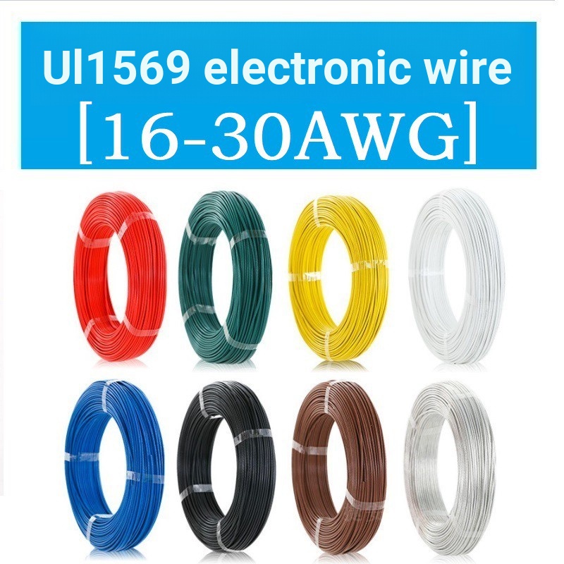 Ul1569 16 18 20 22 24 26 28 30AWG Electronic Wire Tinned Copper Wire Single Core Multi-Strand ...