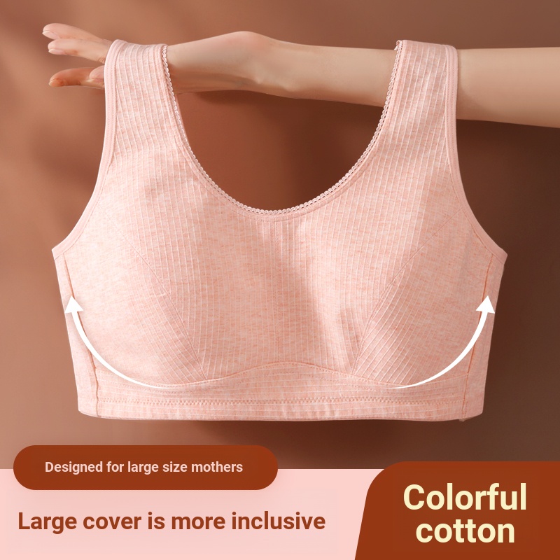 38-48B Cup Pure Cotton Vest Style Middle-Aged Elderly Underwear Large ...