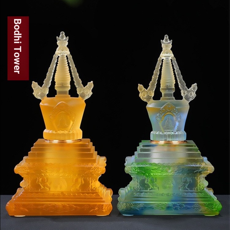 Ancient Method Glass Bodhi Pagoda Ornaments Tibetan Tantric Worship ...
