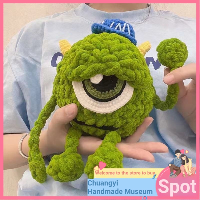Diy Handmade diy Handmade Doll Crochet Crochet Cyclops Green Strange ...