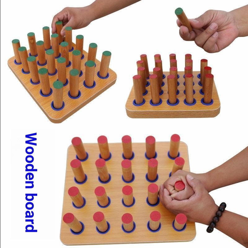 Rehabilitation Training Wooden Plug-In Board Stroke Partial Paralysis ...