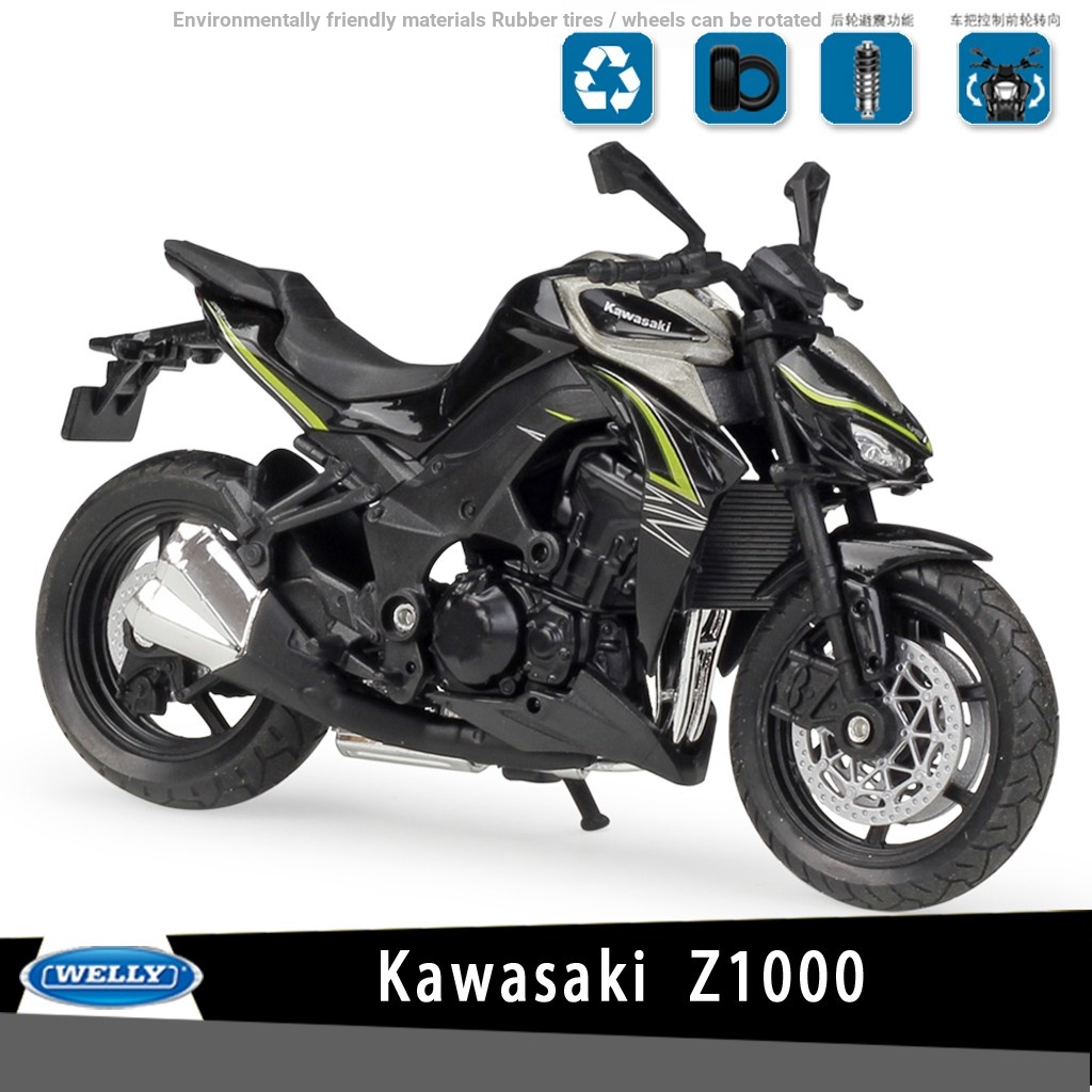 Welly Kawasaki Kawasaki Z1000 Authorized Alloy Motorcycle Motorcycle ...