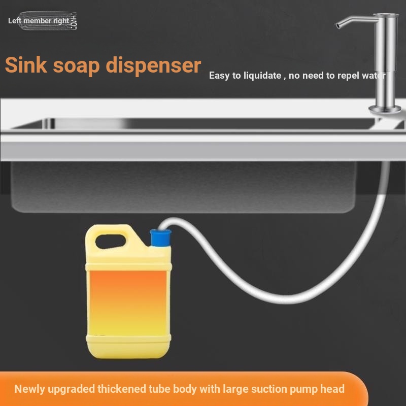Kitchen Soap Dispenser Stainless Steel Sink Vegetable Washing ...