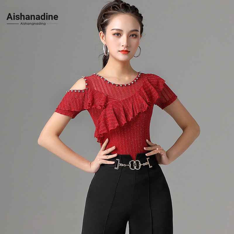National Standard Dance Costume Performance Costume Latin Dance Top ...