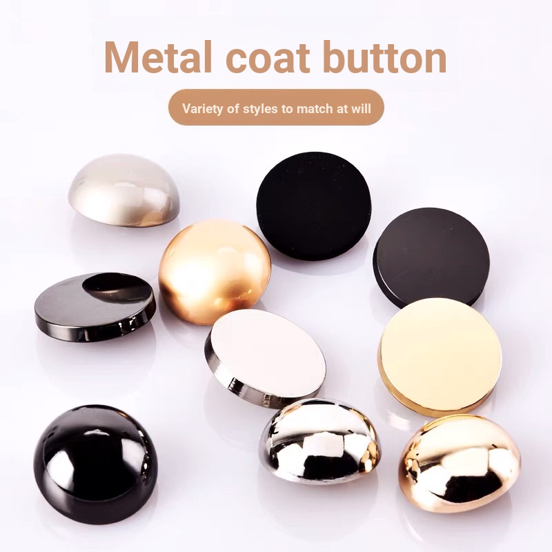 Metal Shirt Button Round Coat Windbreaker Flat Button Suit Cuff Woolen ...