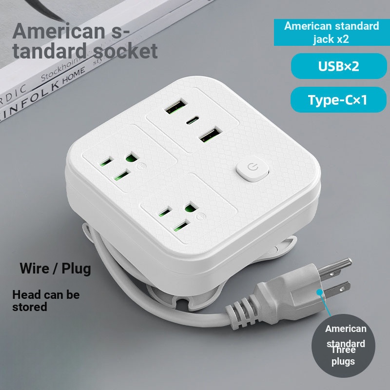 Conversion Socket American Standard Socket usb+type-c Fast Charging ...