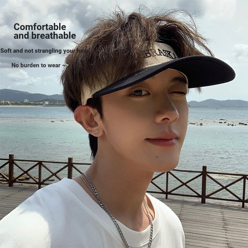 Empty Top Hat Men's Summer Sun Hat Men's Topless Cap Simple Outdoor ...
