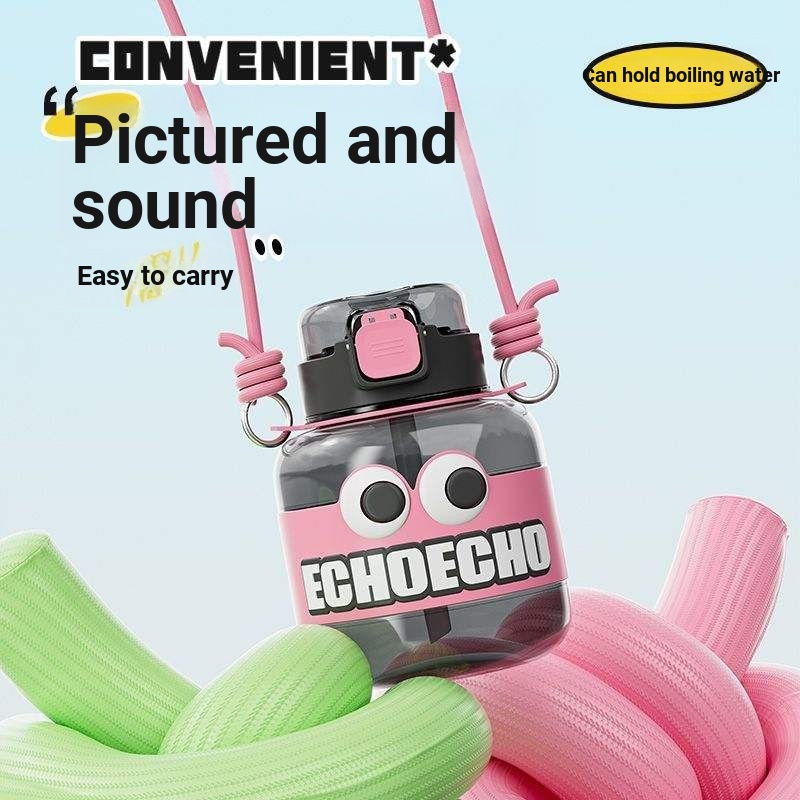 Straw Cup High-value Girls Handy Cup School Portable Water Bottle Big Belly Cup | Shopee Philippines