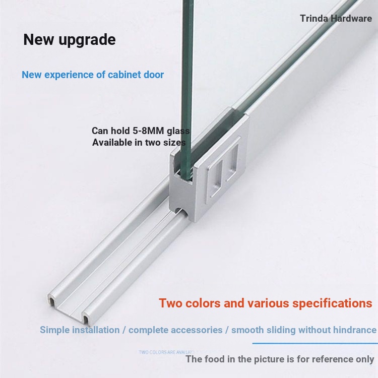 5-8mm Glass Sliding Door Track Display Cabinet Glass Sliding Door ...