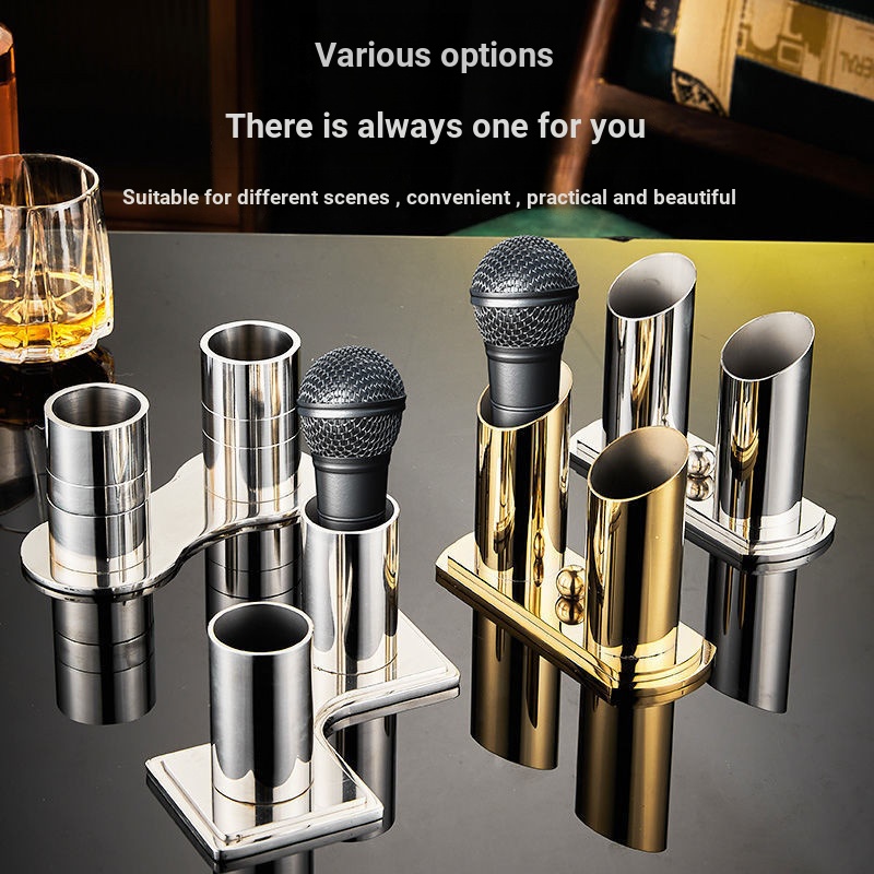 Ktv Bar Dedicated Stainless Steel Microphone Stand Countertop Wireless ...