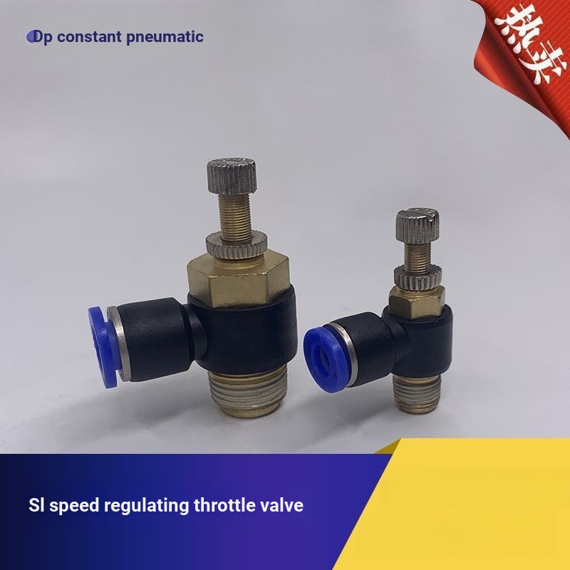 Pneumatic Quick Connector sl8-01 Cylinder Accessories Speed Regulating Valve 6mm Trachea ...