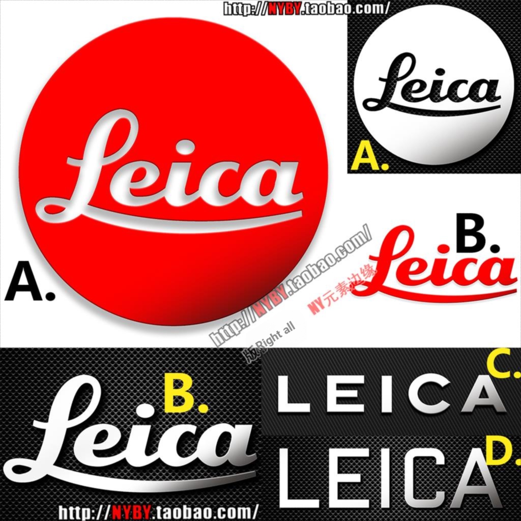 New Version Lycra LEICA logo logo Metal Sticker Mobile Phone Sticker ...