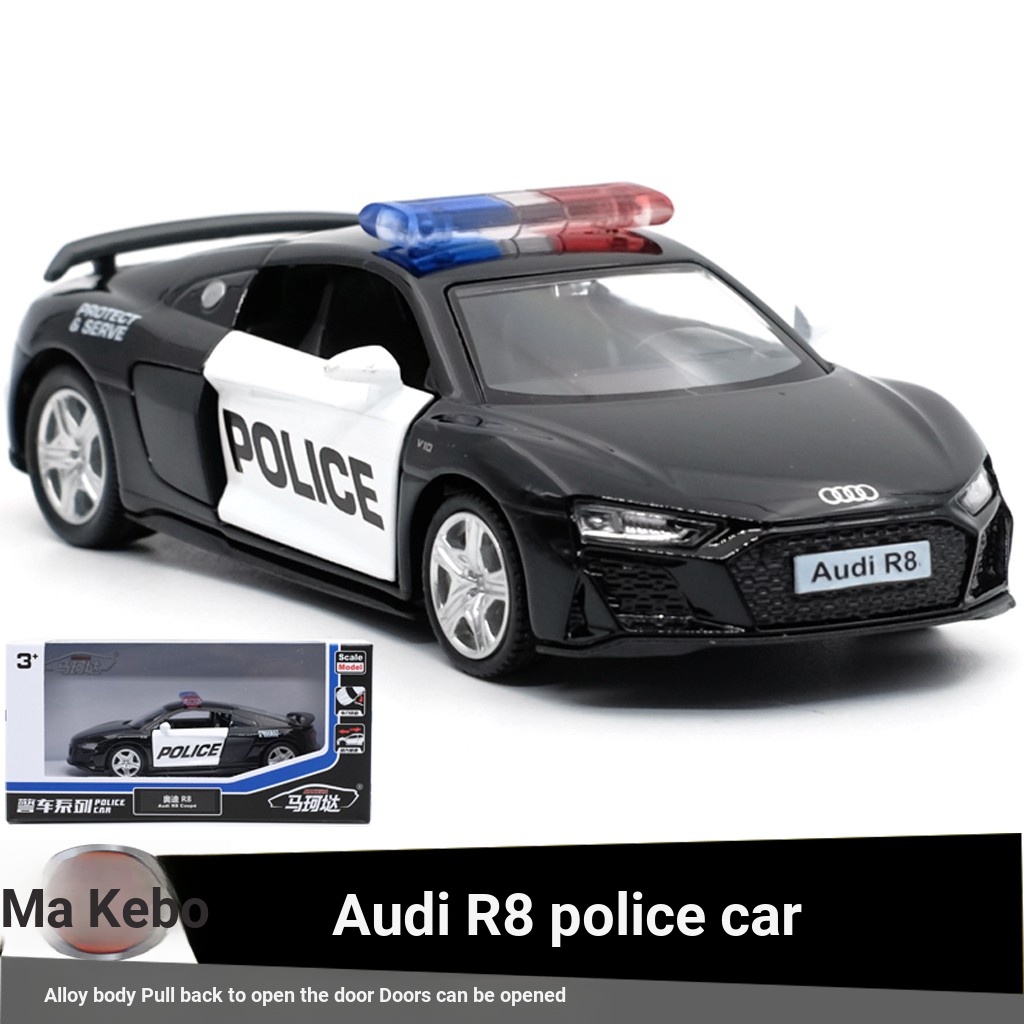 Yufeng RMZ AUDI AUDI R8 Police Car Version Authorized Alloy Car Model 1 ...