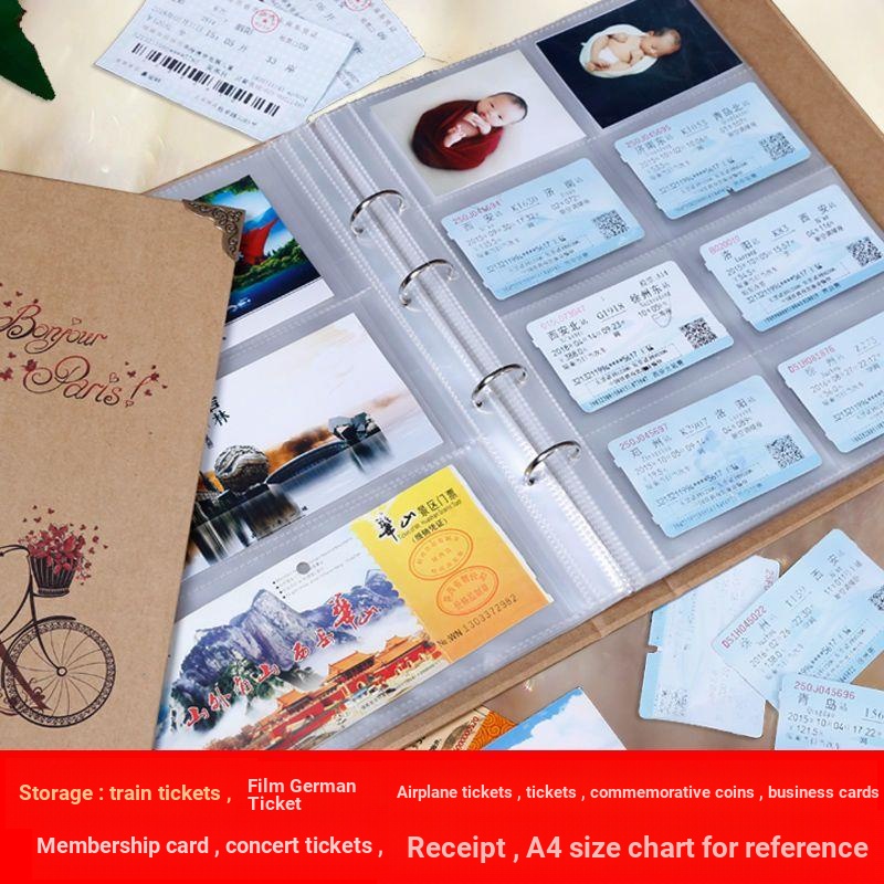 Train Ticket Collection Book Movie Ticket Airplane Ticket Storage ...
