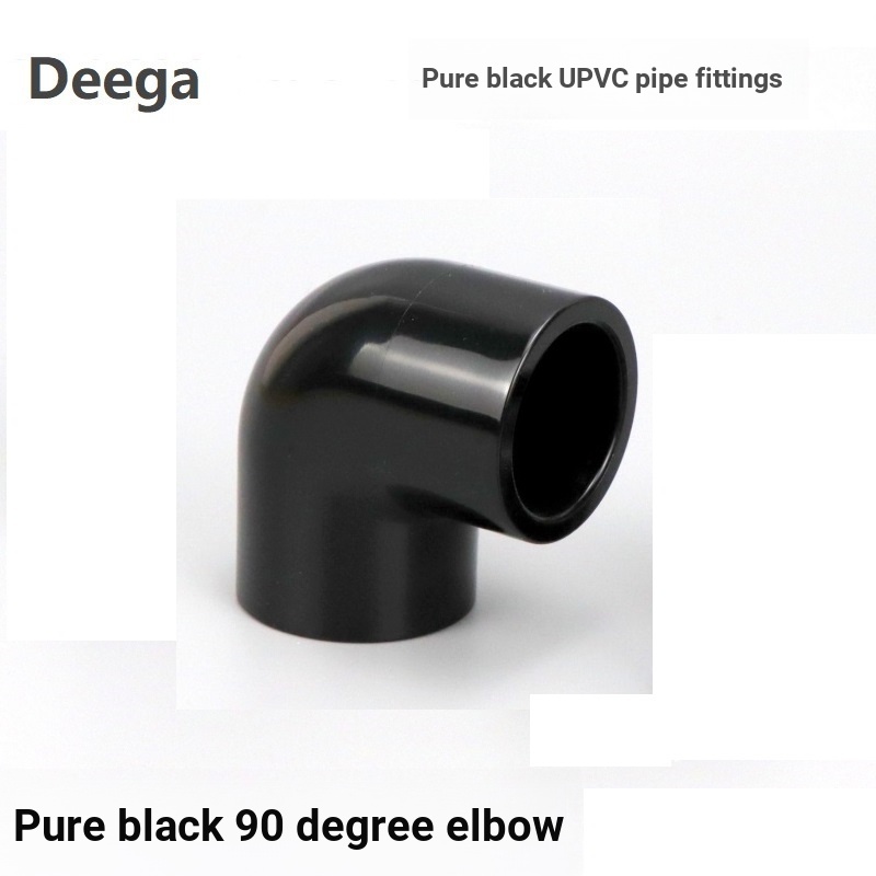 Black PVC Elbow Pure Black 90 Degree Elbow UPVC Plastic Chemical Water ...