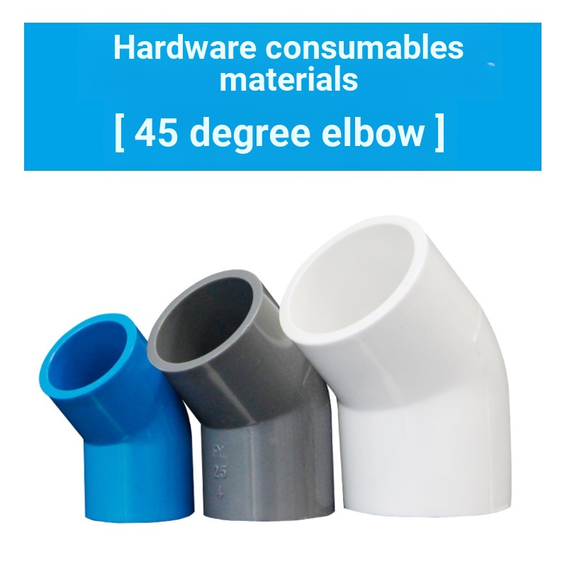 Pvc Water Pipe Fittings Water Supply Pipe 45 Degree Elbow 20 25 32 40 ...