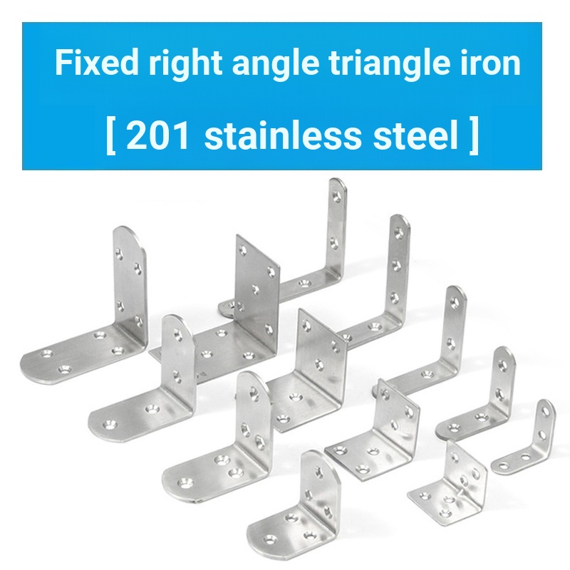 Stainless Steel Angle Code 90 Degree Right Angle Holder Triangle Iron ...