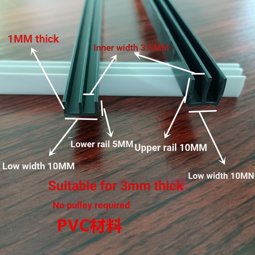 3MM Door Panel Dedicated Household Black White Plastic Sliding Door ...