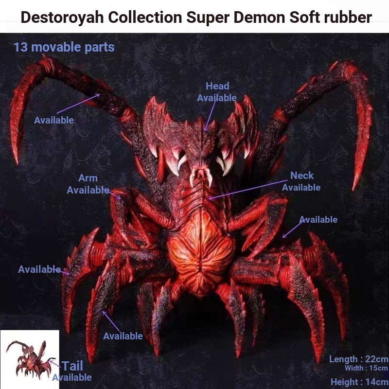 Godzilla King of Monsters Super Demon Destroyia Gaigang Joint Movable ...