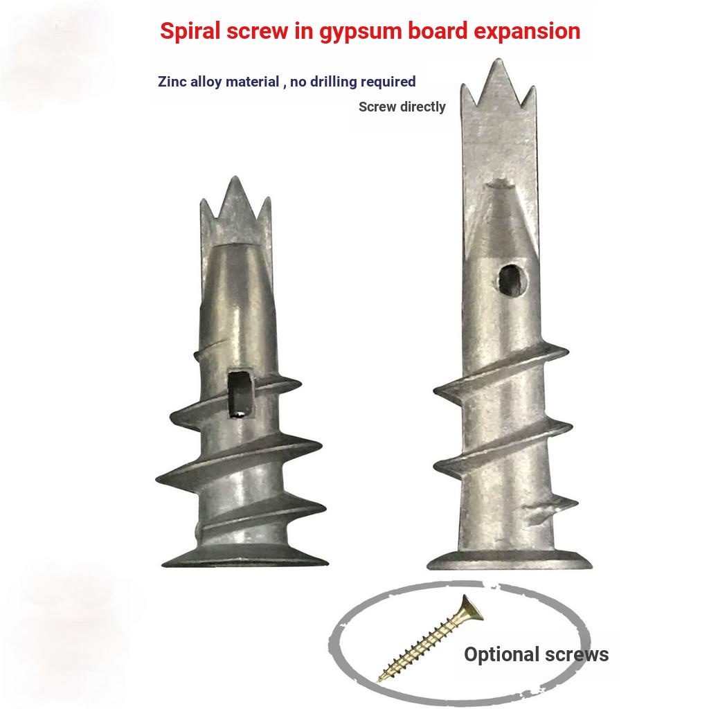 Zinc Alloy Expansion Screw Spiral Screw-In Type Gypsum Board Dedicated ...