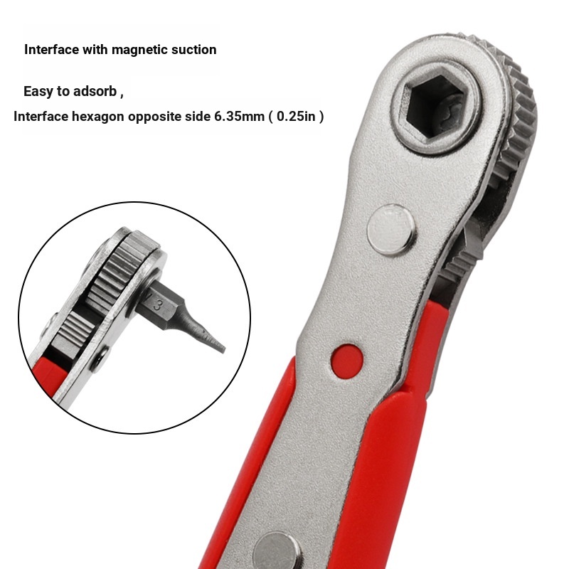Mini Bit Ratchet Wrench Handle Screwdriver Ratchet Wrench 24 Teeth ...