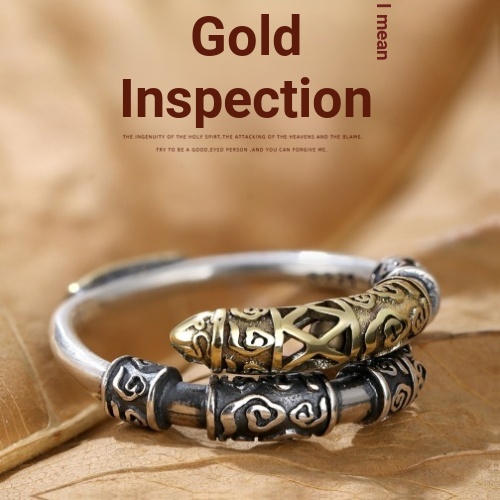 Men Trendy Thai Silver Retro Auspicious Cloud Open Gold Hoop Rod Ring ...