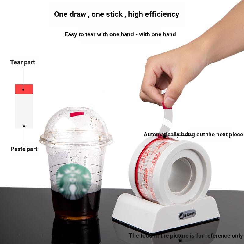 ESTAPE Easy-Tear Sticker Sealing Sticker Milk Tea Beverage Baking Bread ...