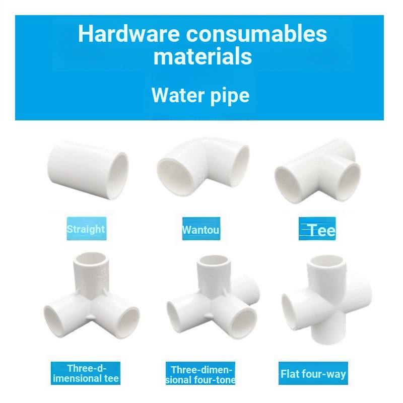 Pvc Water Pipe Fittings Water Supply Pipe Tee Four-way Elbow 32 40 50 4 ...