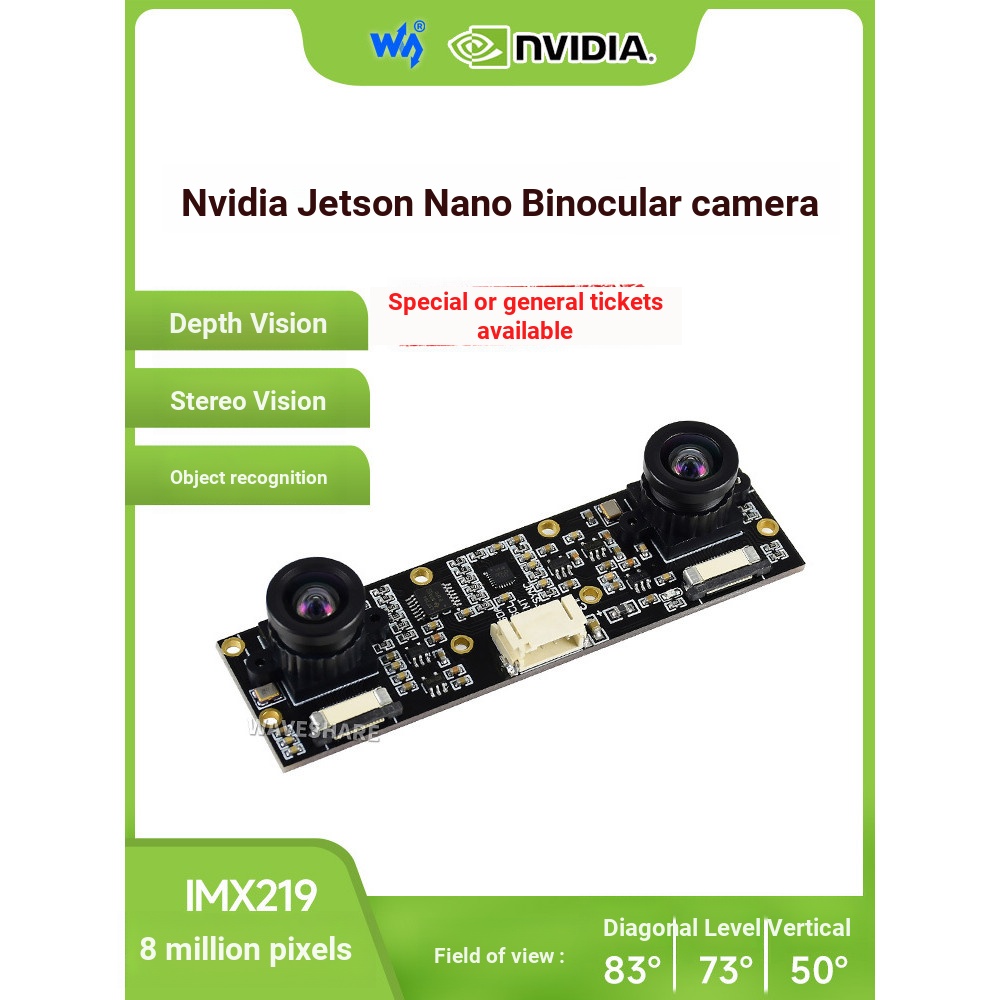 Jet jetson nano Raspberry Pie 5CM4 IMX219 Binocular Camera Module Image Processing Visual AI ...