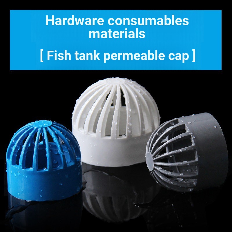 P PVC Blue Breathable Cap Fish Tank Permeable Seafood Pond Overflow ...