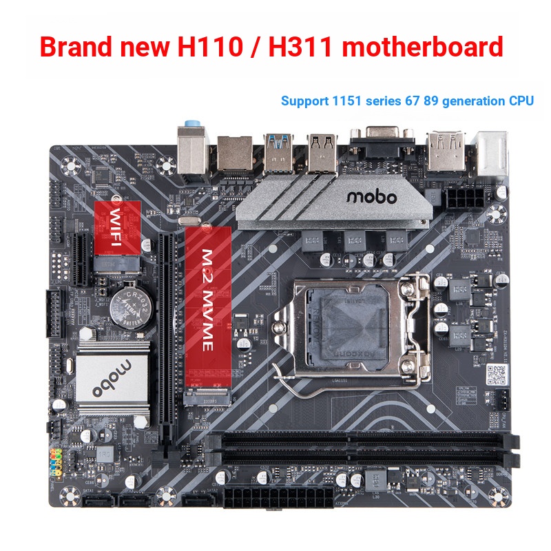 H110/311 Computer Motherboard Support 1151 Series 6 7 8 9th Generation ...