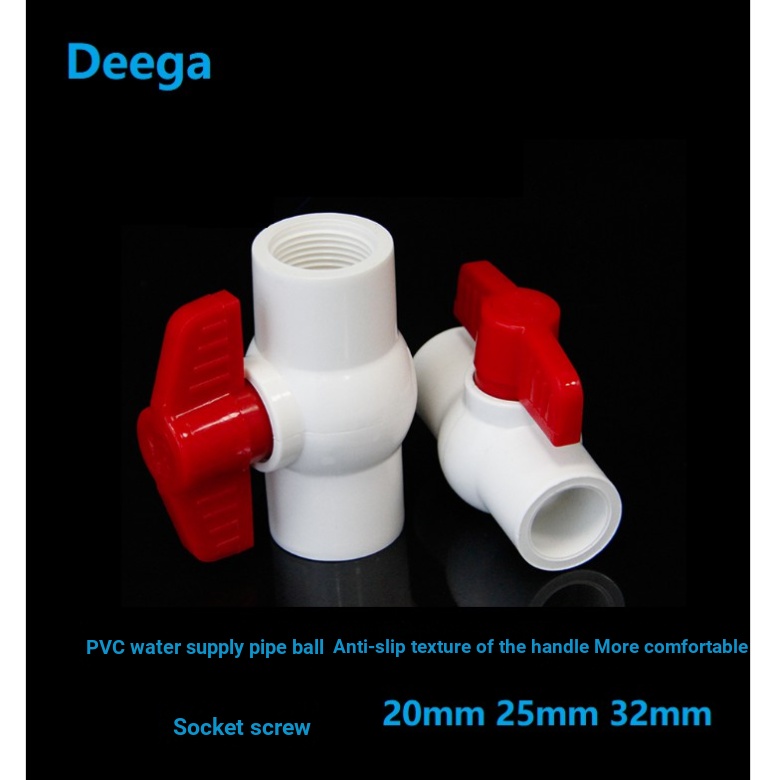 Deega PVC Ball Valve Water Supply Pipe Valve Water Pipe Switch Switch ...