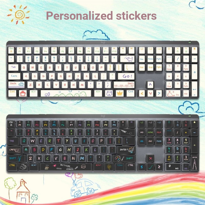Logitech Mx Mechanical Keyboard Sticker Button Sticker Cartoon ...