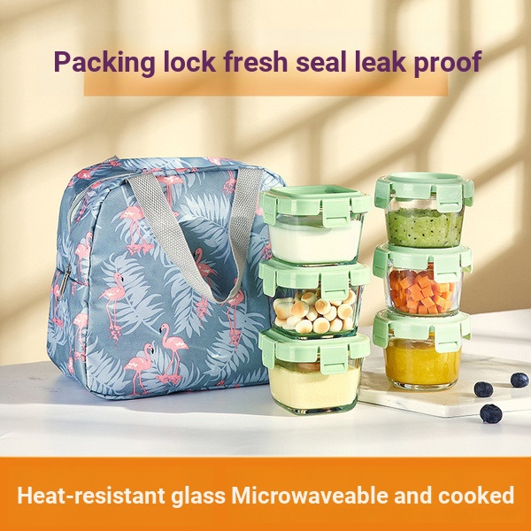 Green Apple Food Supplement Box Sealed Storage Box Baby Glass Fresh ...