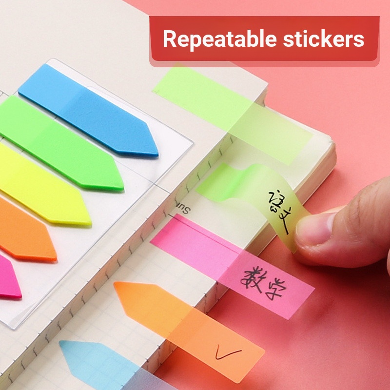 Index Stickers Transparent Fluorescent Label Stickers Note Paper ...