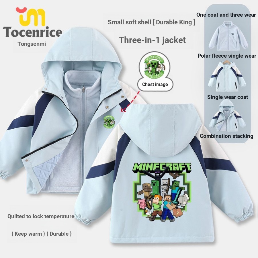 2025 Cartoon Children's Jacket Minecraft Minecraft Three-in-One ...
