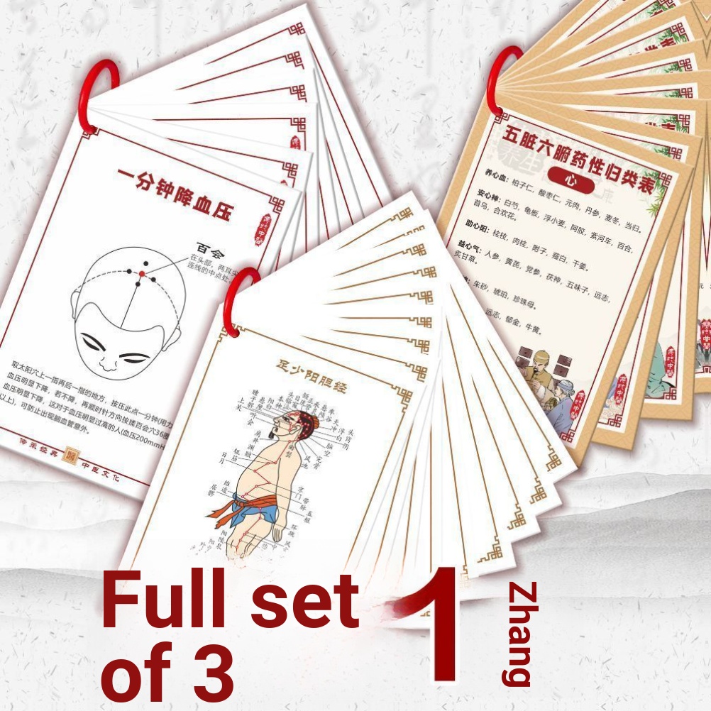[12.12] Traditional Chinese Medicine Fourteen Meridian Cards ...
