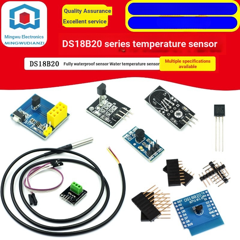 DS18B20 Fully Waterproof Temperature Sensor Water Temperature Sensor ...